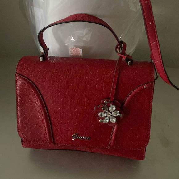 Guess | Bags | Guess Red Crossbody Bag | Poshmark